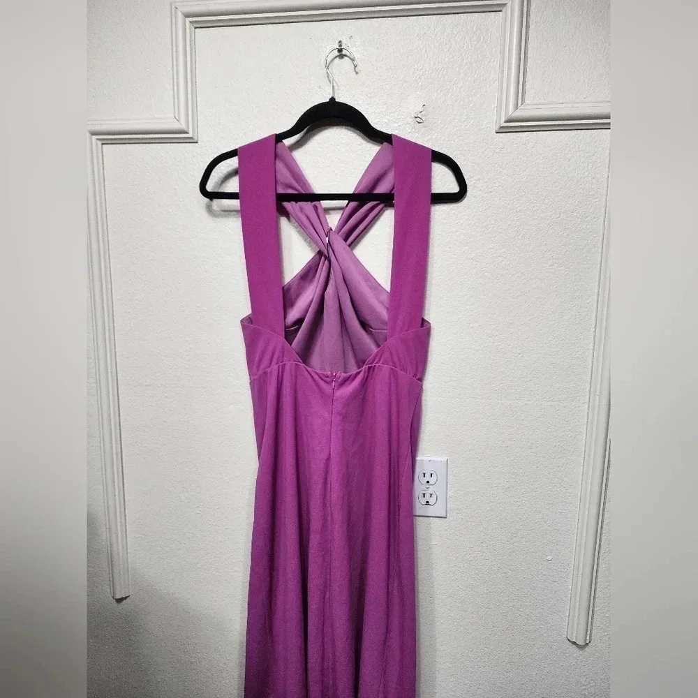 Lulus | Dresses | Lulus Glorious Perfection Magenta Purple Crossfront ...